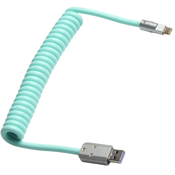 Fast Speed PD100W Charging Cord Spring Cable USB C Reinforced ...