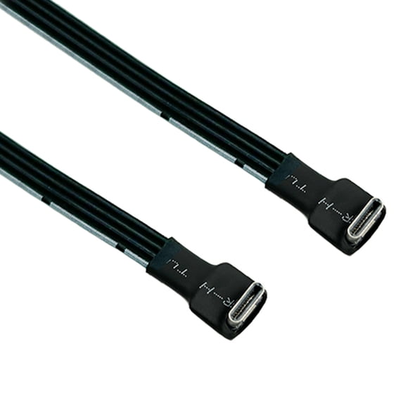 Fast Speed USB 2.0 Type C Male to USB C Male Flat Cable with 90° Angle ...