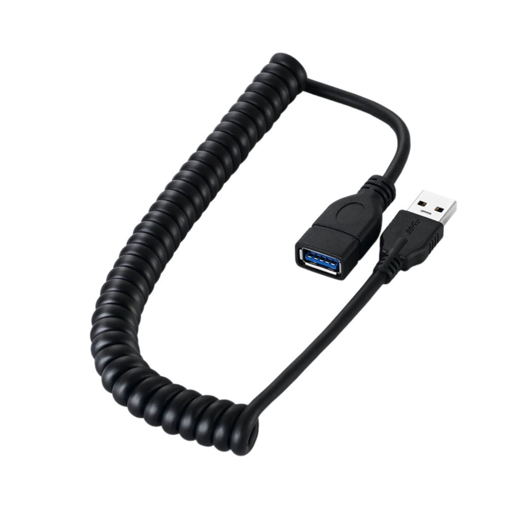 Fast Speed USB 3.0 Coiled Extension Cable Male to Female Cable for ...