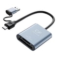 Fast Speed USB 3.2 Double Slot Reader For CFe Type B And SD3.0 Memory ...