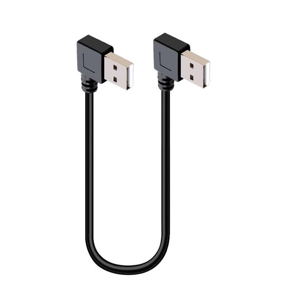 Fast Speed USB2.0 Male to Male 90 Degree Bend Cable 25cm Extension Cord ...
