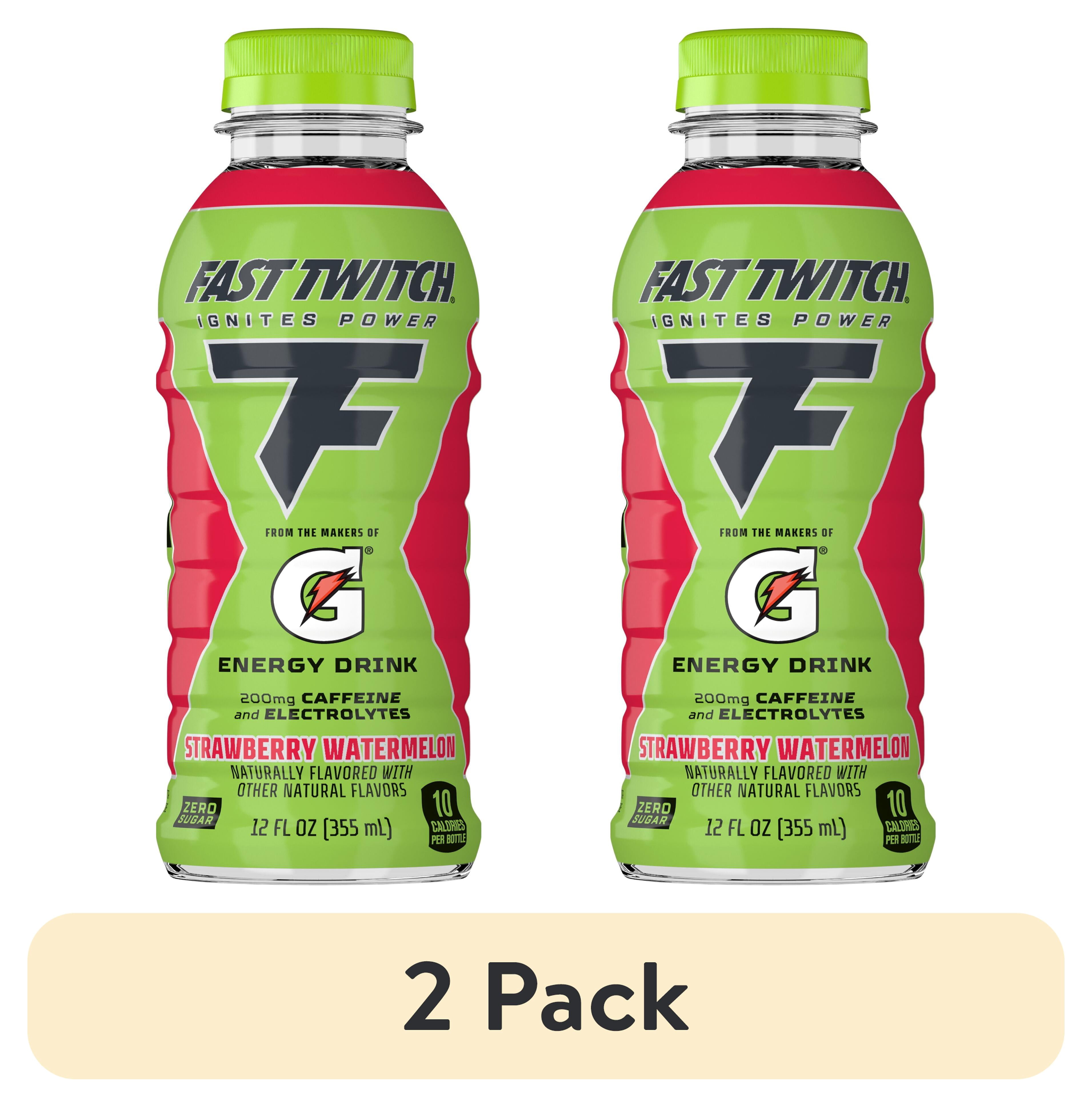 (2 pack) Fast Twitch by Gatorade Energy Drink, Strawberry Watermelon ...