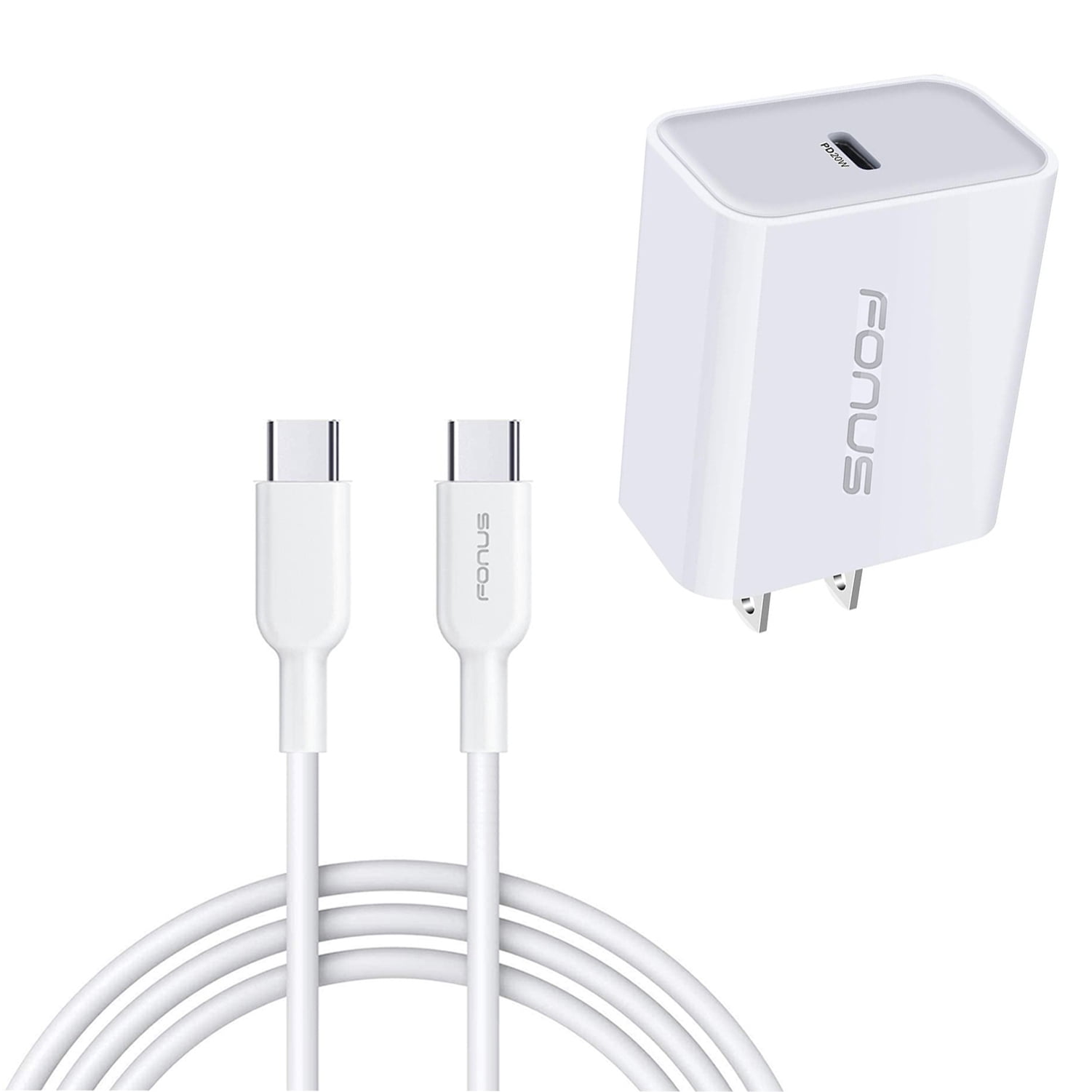 Fast Type-C 20W PD Home Charger for Google Pixel 8/Pro - 6ft Long Cable ...