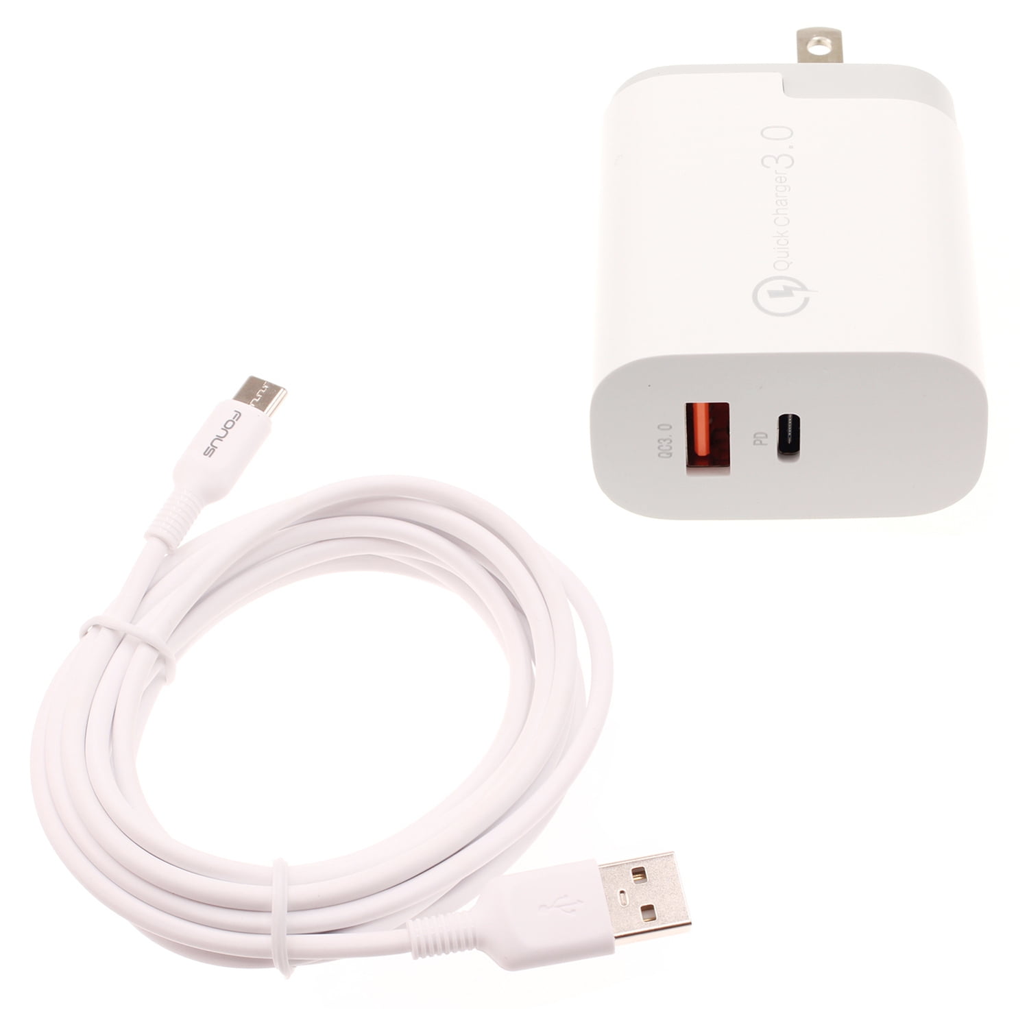 Fast Type-C 36W PD Home Charger for Jitterbug Smart3 Phone - 6ft Long ...