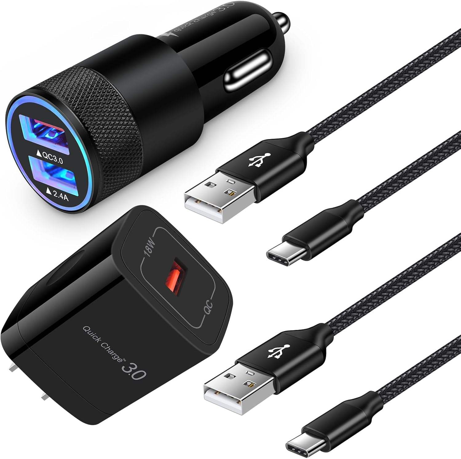 Fast Type C Charger Set】-USB C Phone Charging cord compatible for ...