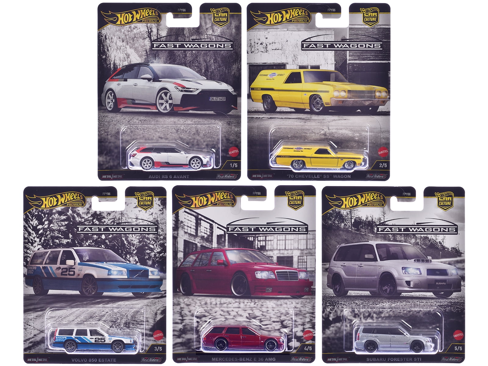 "Fast Wagons" 5 piece Set "Car Culture" 2024 Series J Diecast Model ...