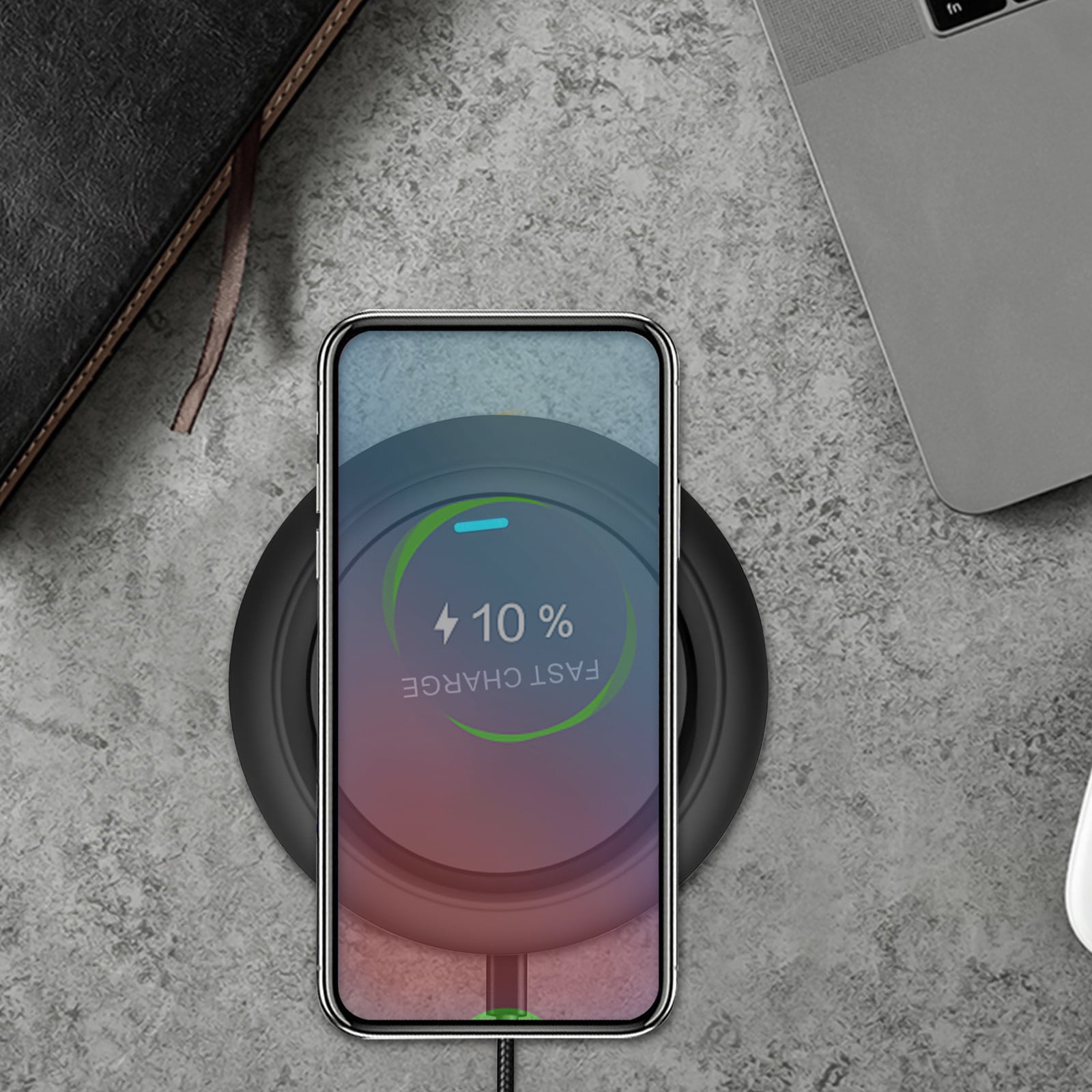 Fast Wireless Charging, Wireless Charger for Smartphones 10W Desktop ...