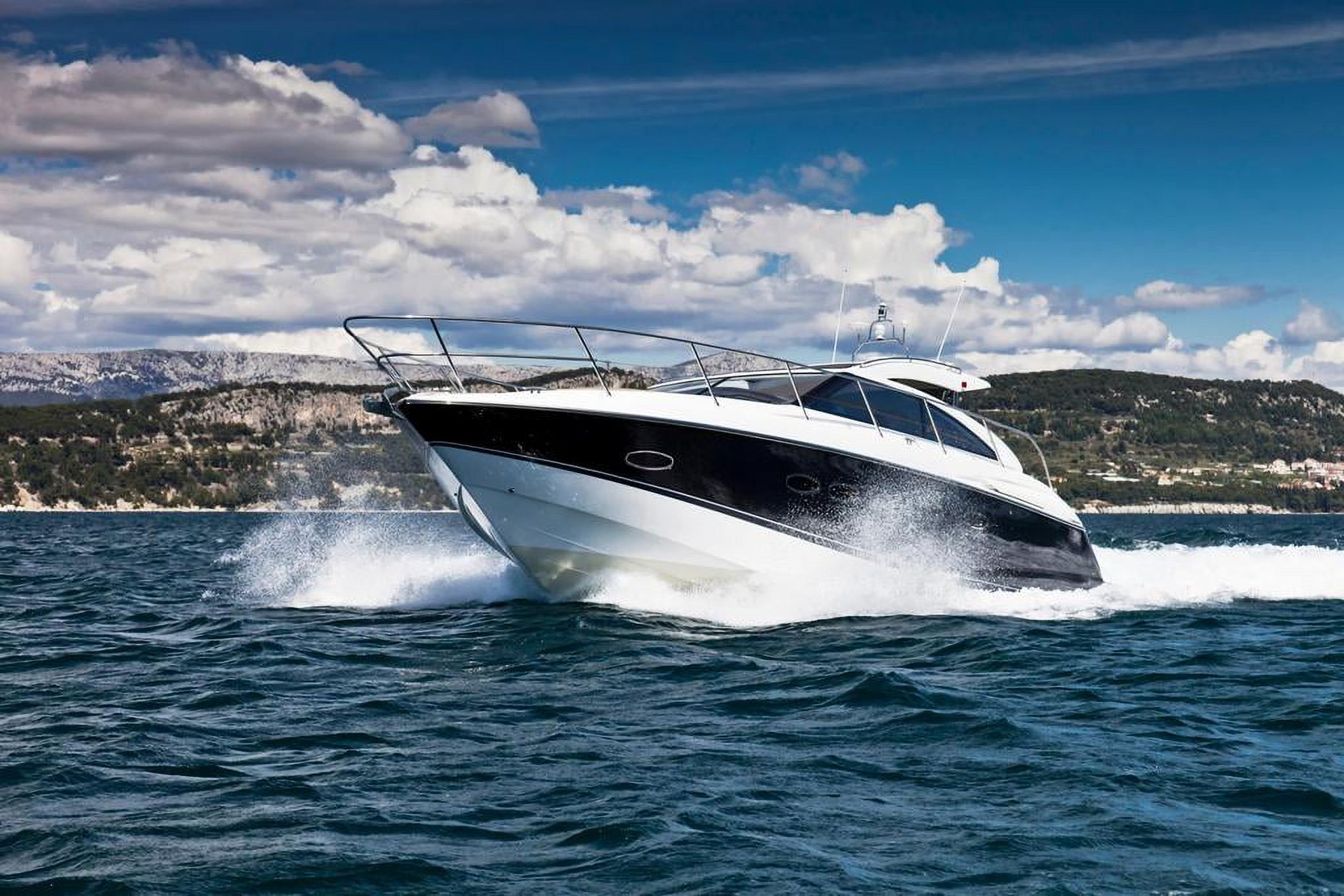 Fast Yacht Speedboat Speeding Through Water Photo Photograph Cool Wall ...