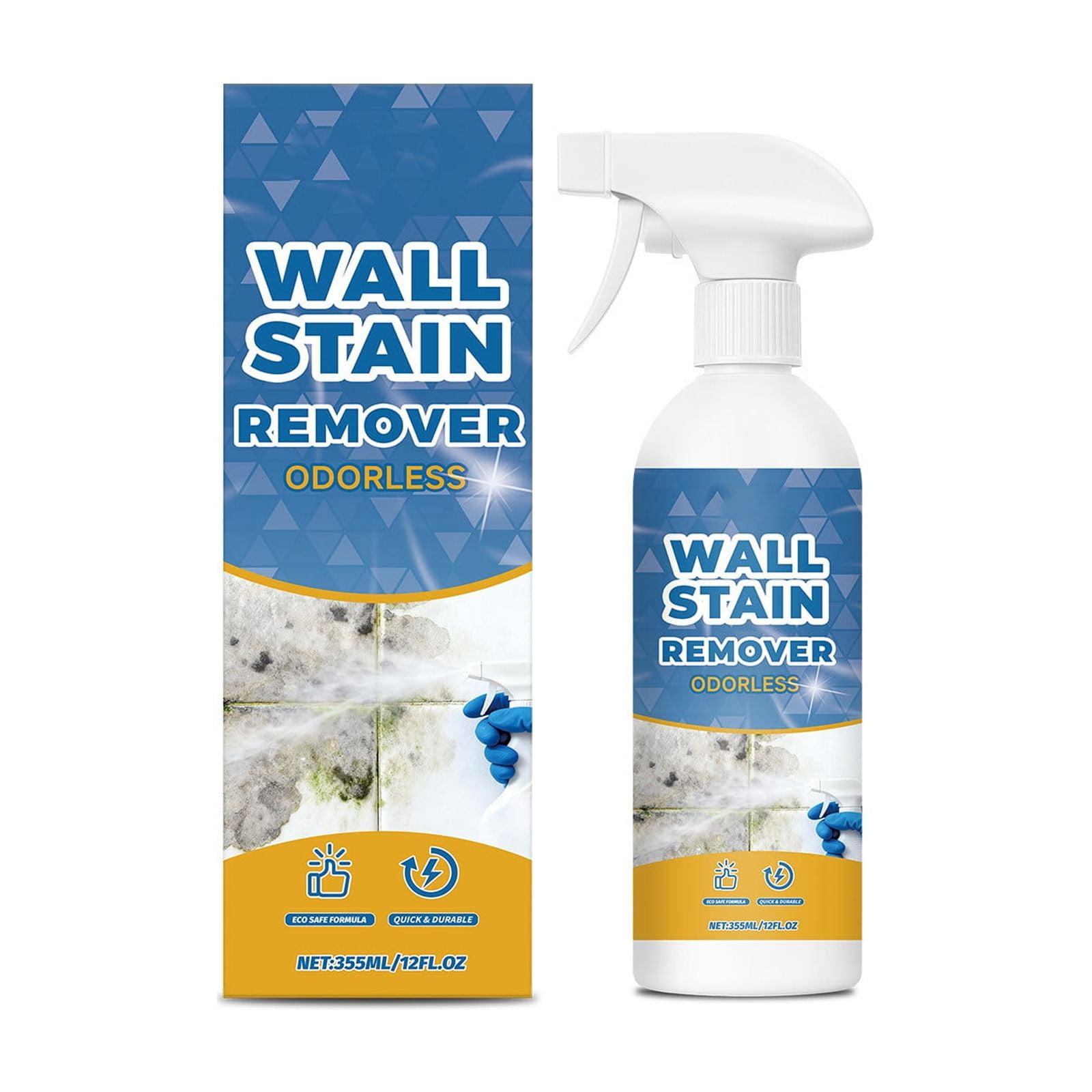 Fast-acting Odorless White Wall Cleaner Spray, Wall Stain Remover Mild ...