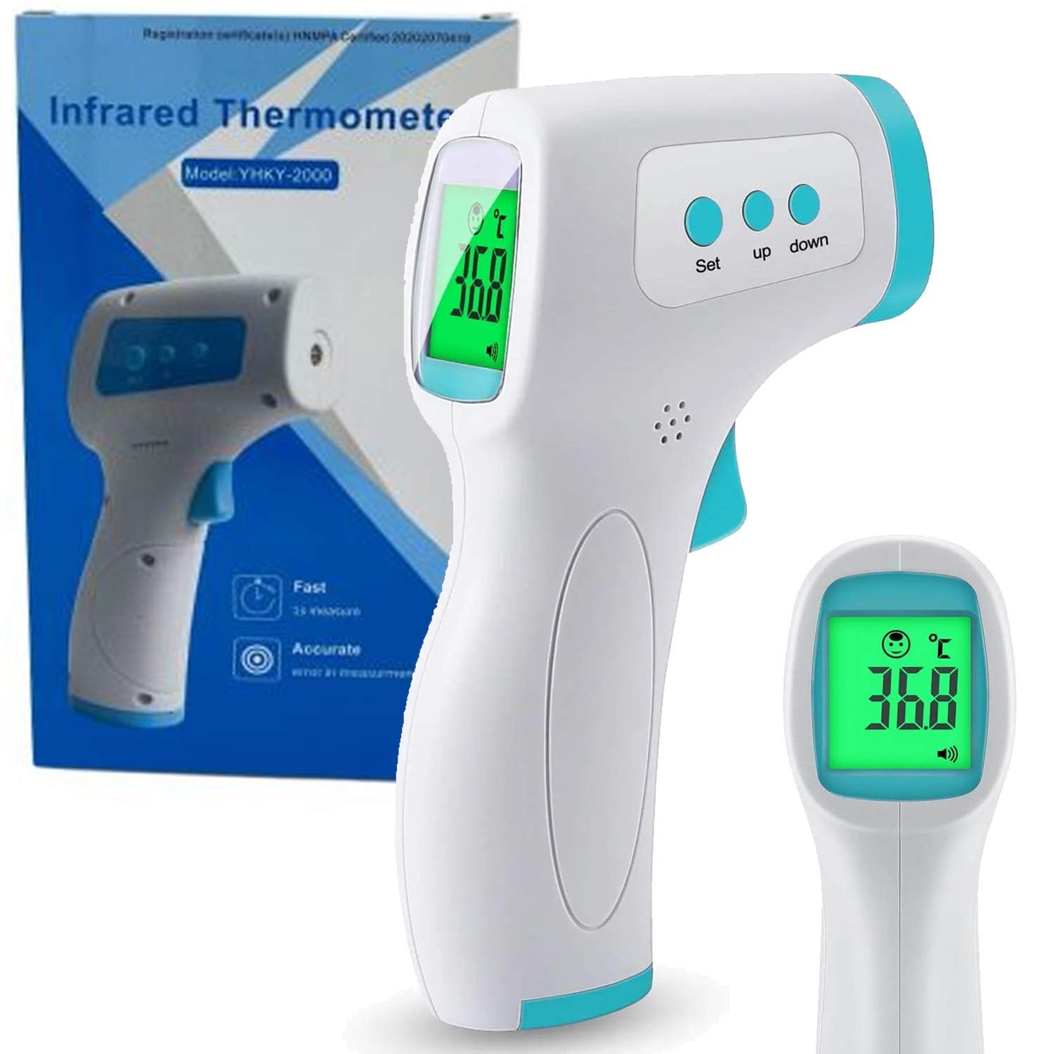 Fast and Accurate Infrared Body, Surface and Ambient Thermometer with ...