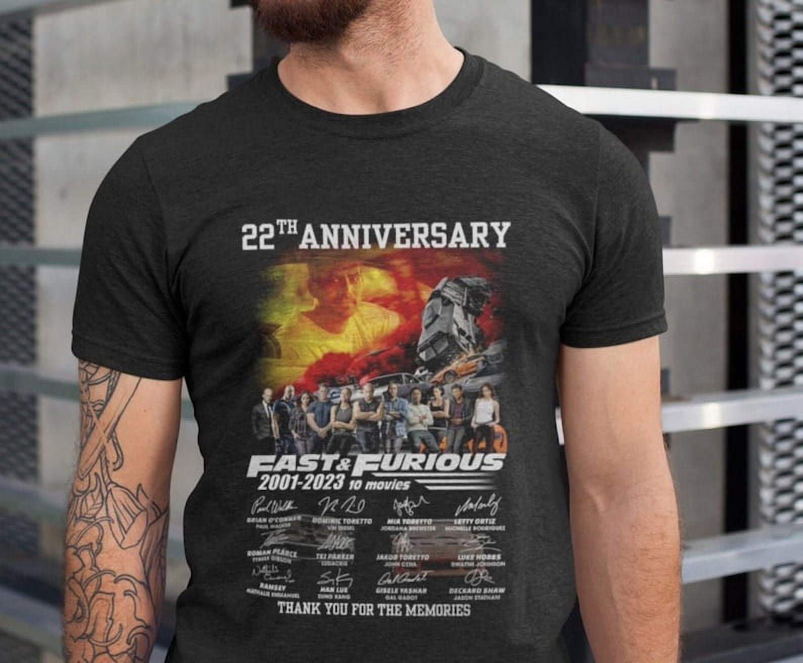 Fast and Furious Anniversary Shirts, Characters and Signed Movie Shirt ...