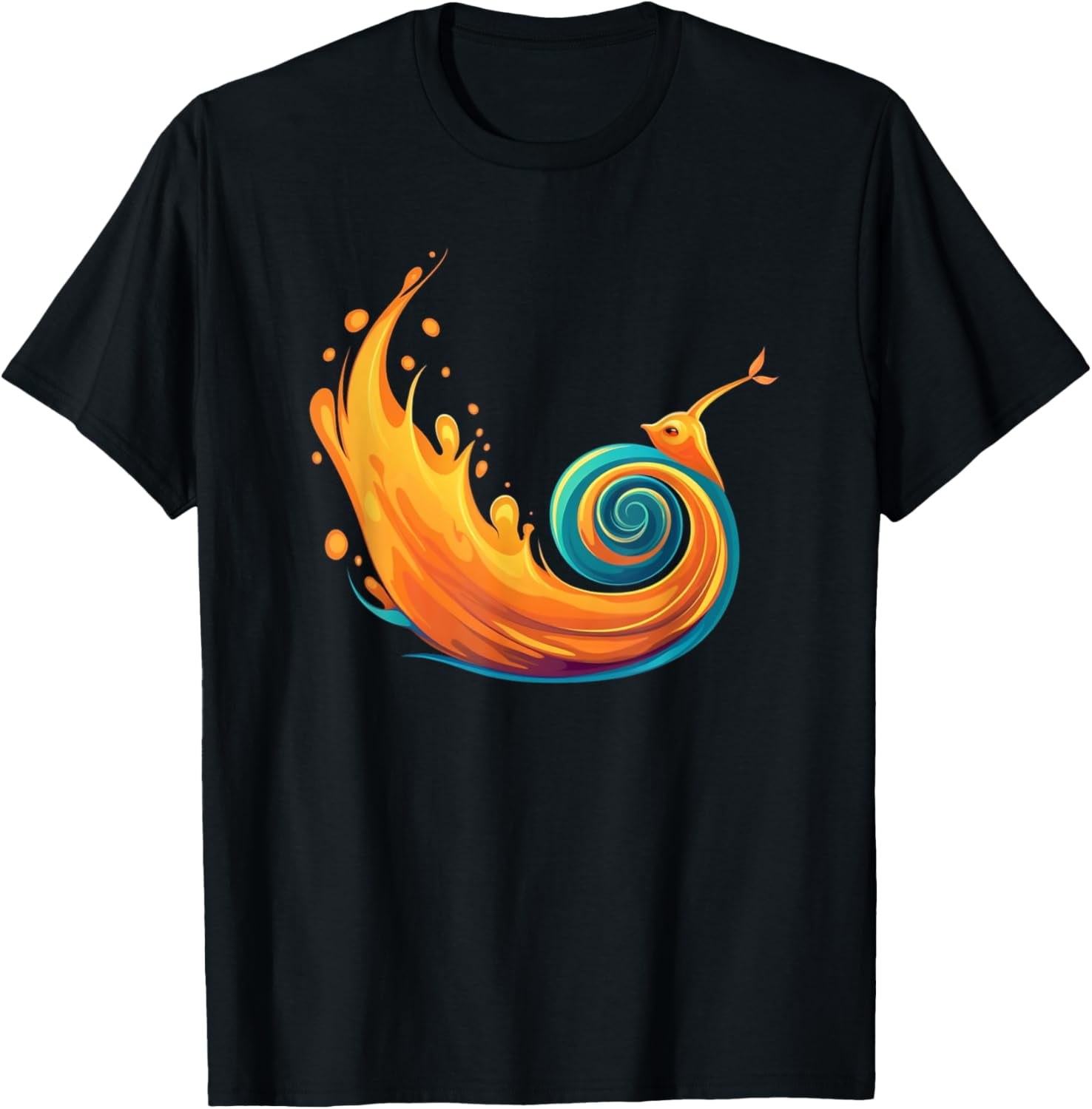 Fast running Snail with Flames for burning Snails Lovers T-Shirt ...