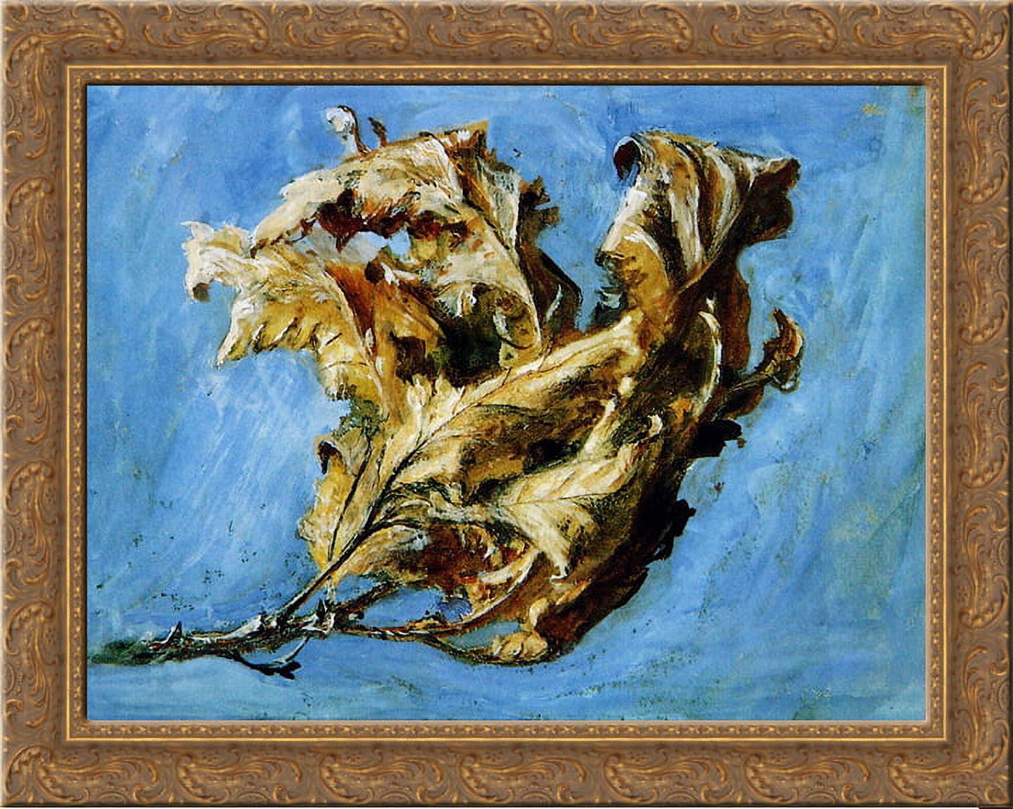Fast sketch of withered oak 24x20 Gold Ornate Wood Framed Canvas Art by ...
