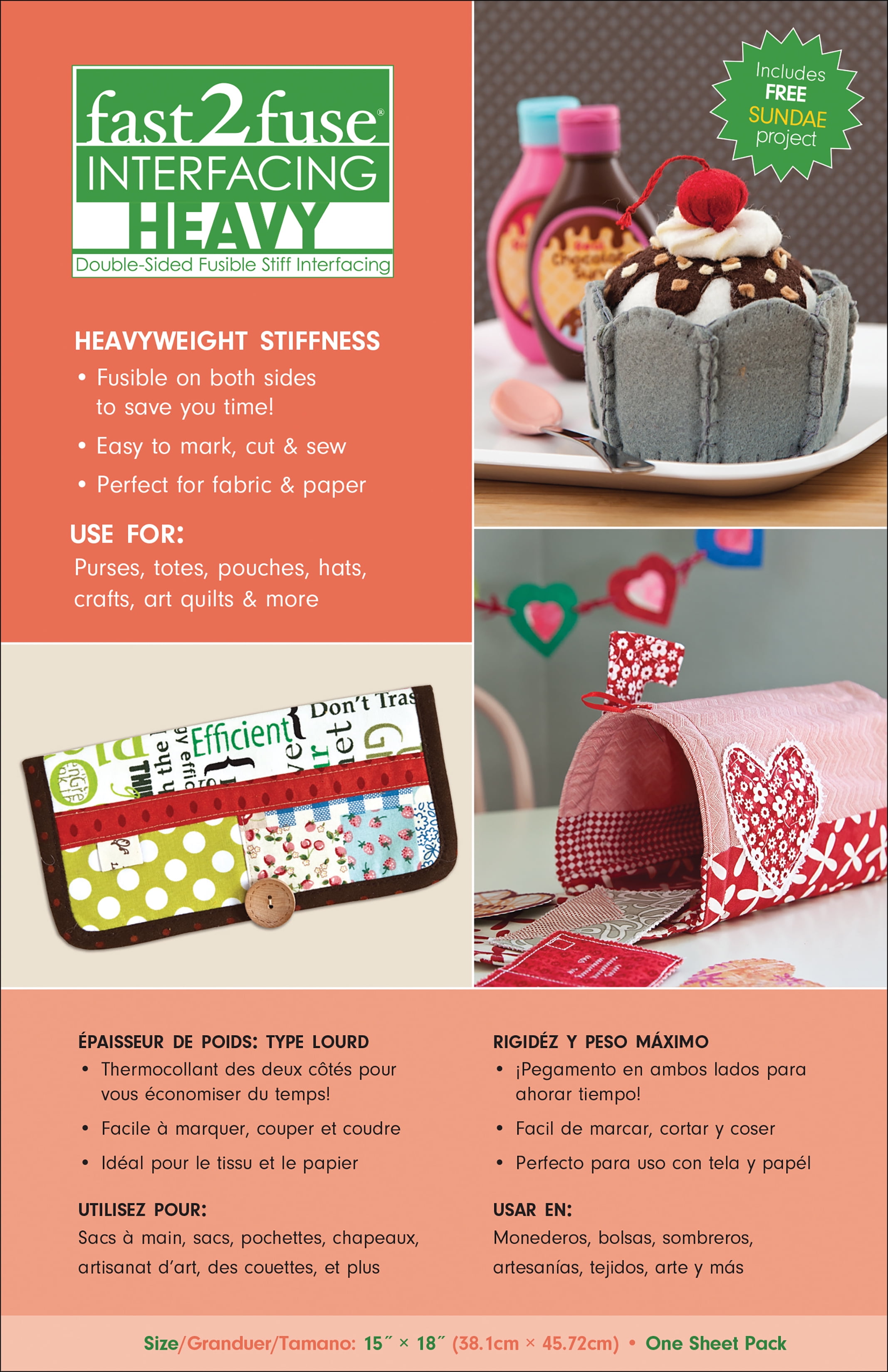 Fast2fuse Craft Pack Interfacing Heavy W - Walmart.com