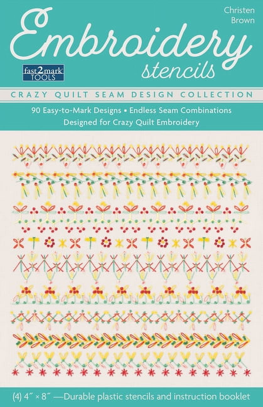 Fast2mark: Embroidery Stencils, Crazy Quilt Seam Design Collection: 90 ...