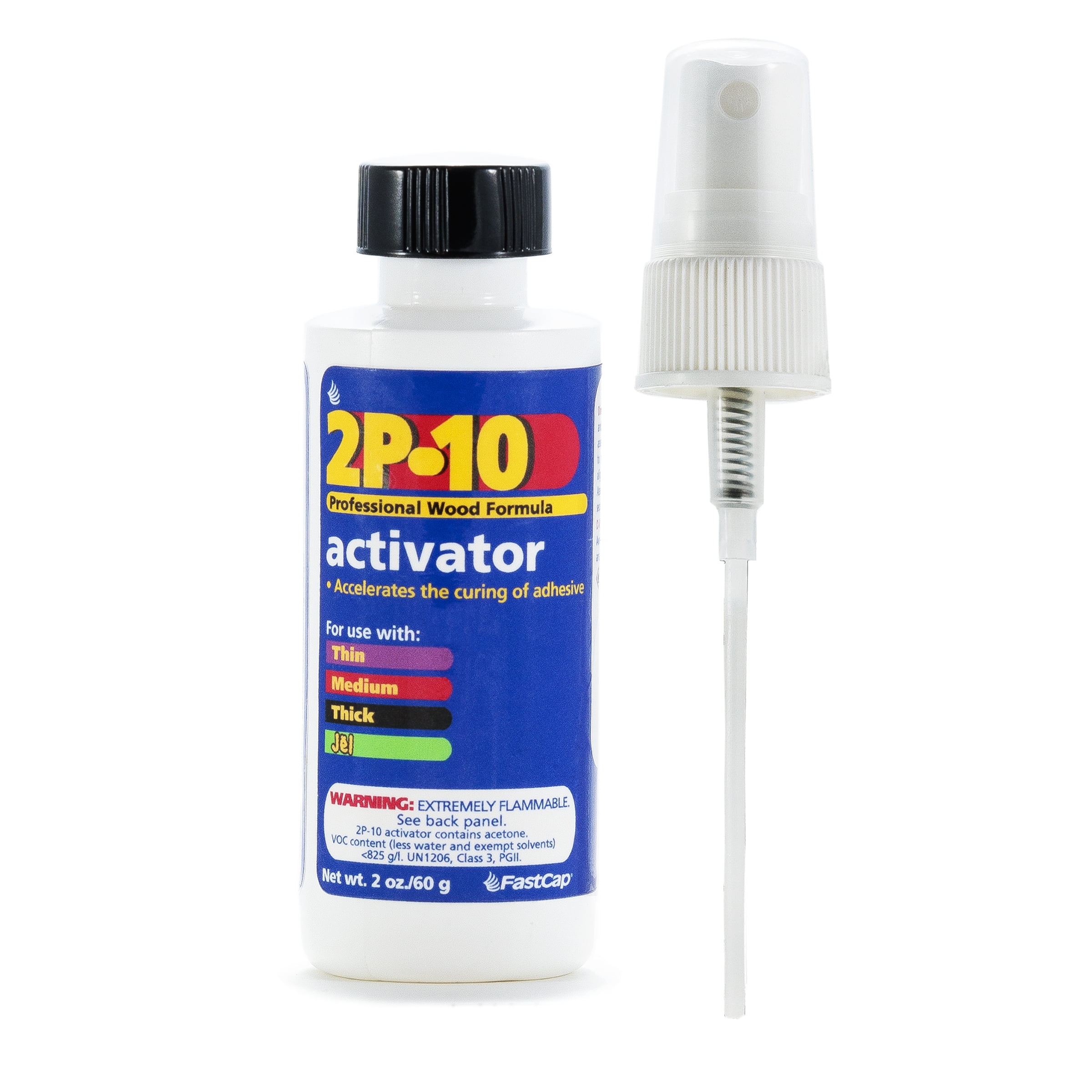 FastCap 2P-10 ACT 2 OZ 2 oz Bottle 2P-10 Adhesive Activator - 8 x 3 in ...