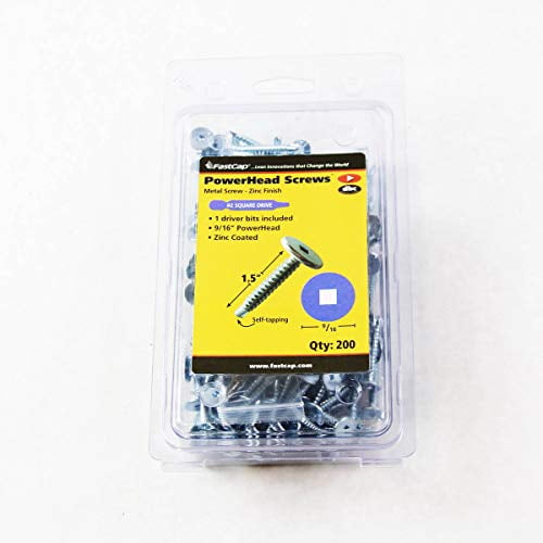 FastCap PowerHead Metal Screws with Oversized Flat Head - Self-Tapping ...