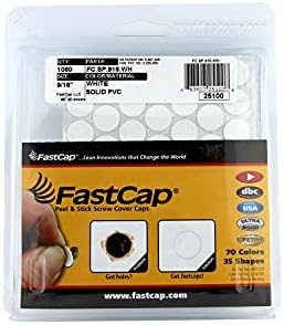 FastCap White Plastic Self Adhesive Screw Cap Covers (Box of 1060 ...