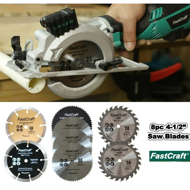 FastCraft Mini Handheld Electric Circular Saw - Compact, Portable, 9A ...