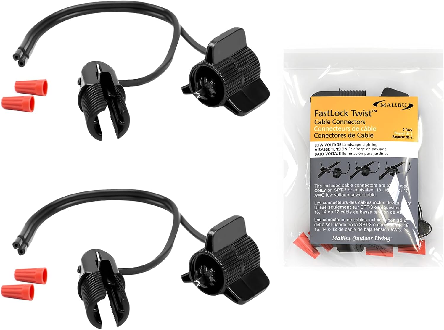 FastLock Twist Low Voltage Cable Connectors for Landscape Lighting ...