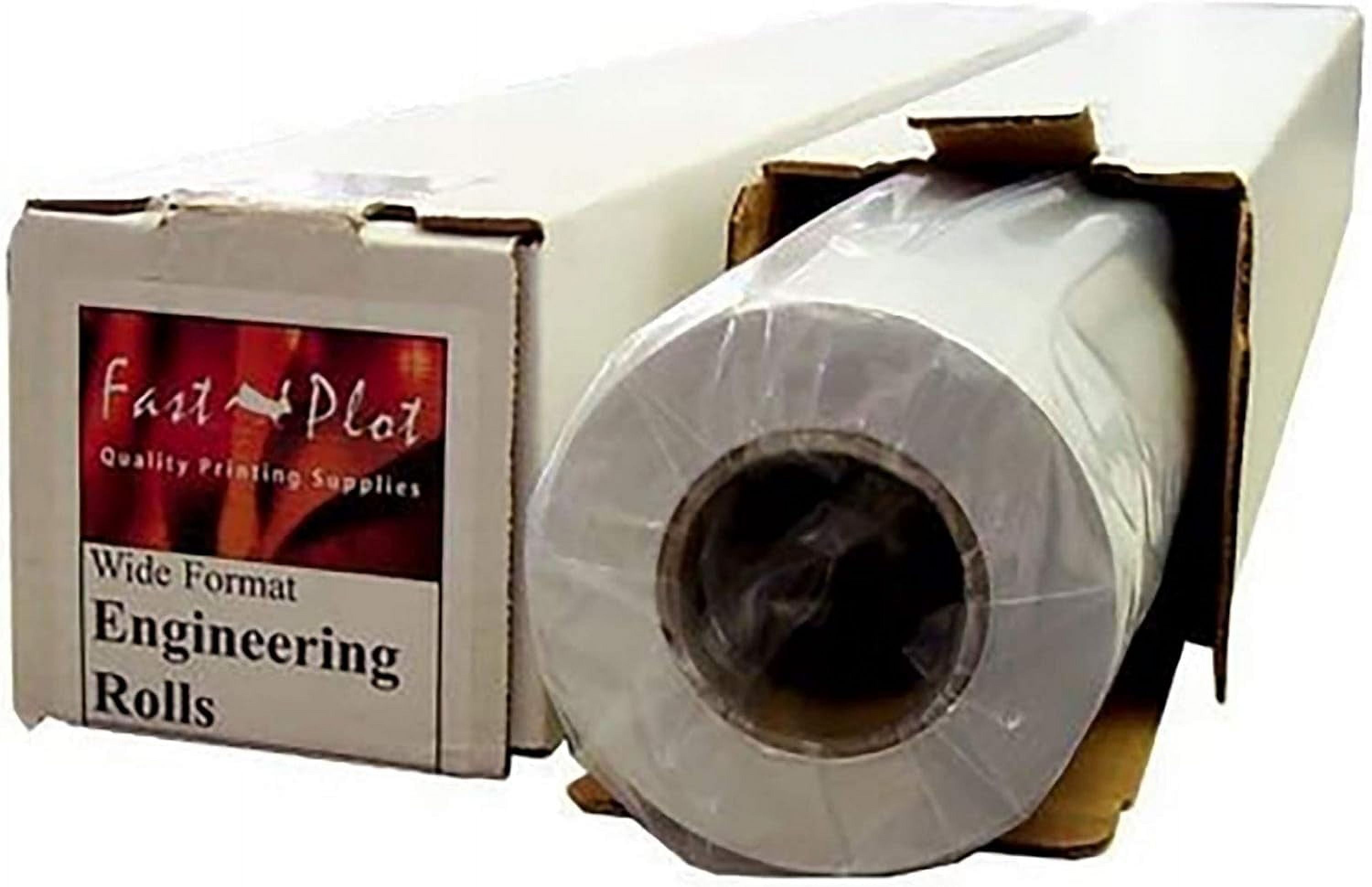 FastPlot Bond Plotter Paper 92 Bright - 18" x 150' 2" Core / 4 Rolls ...