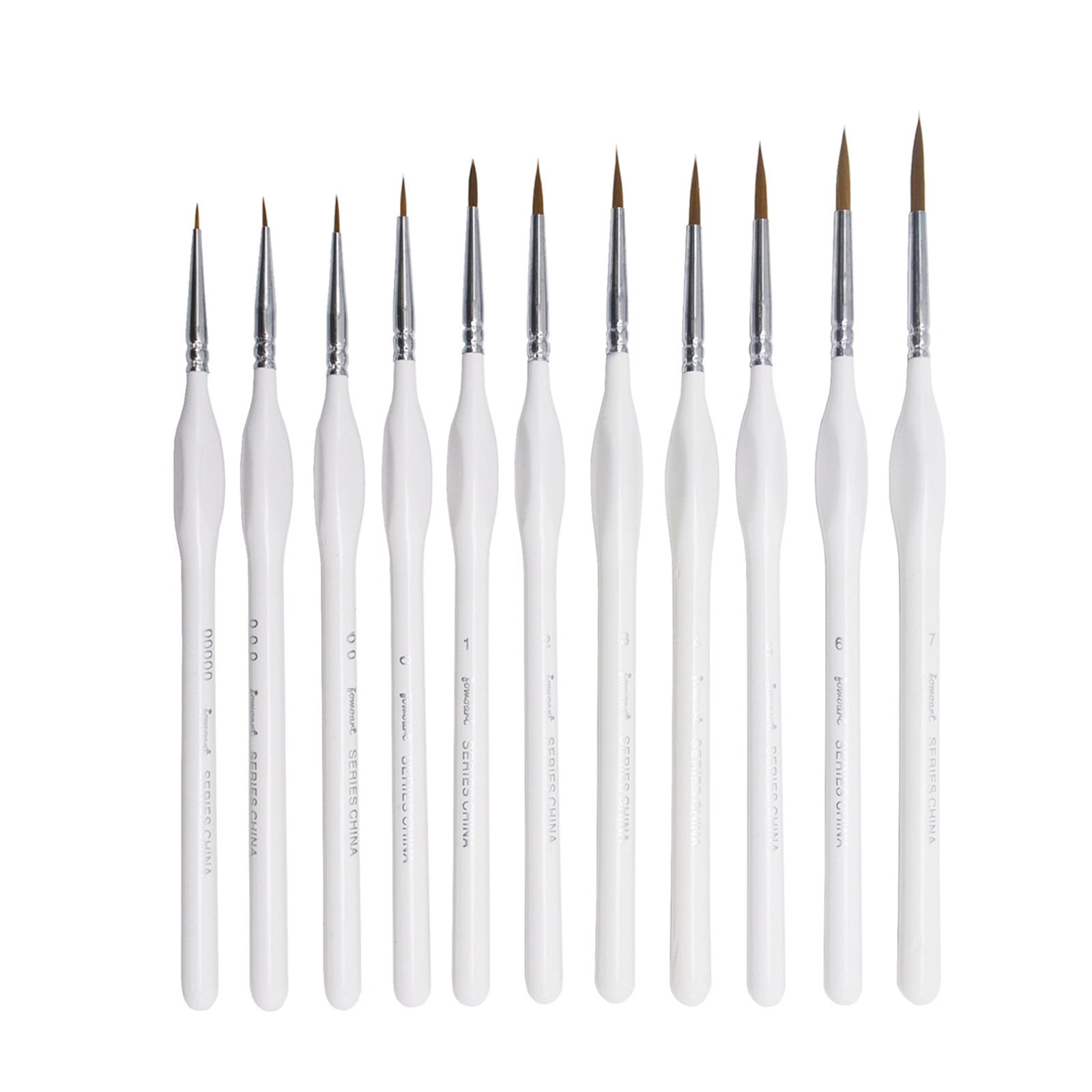 FastXmas 11 Pcs Miniature Paint Brushes Set, Triangular Grip Handles ...
