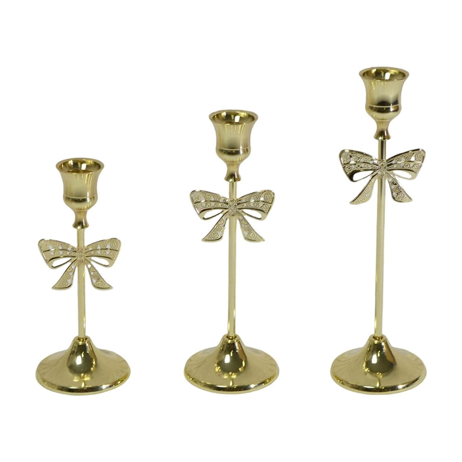 FastXmas 3pc Valentins Metal Candlestick Holders, Iron Candlestick ...
