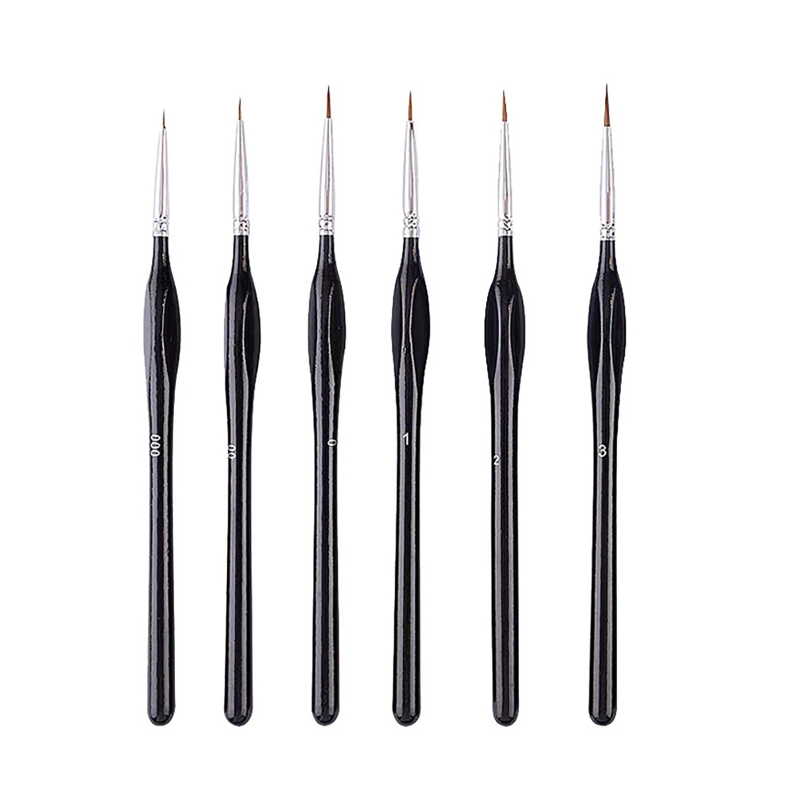 FastXmas 6 Pcs Miniature Paint Brushes Set, Triangular Grip Handles ...