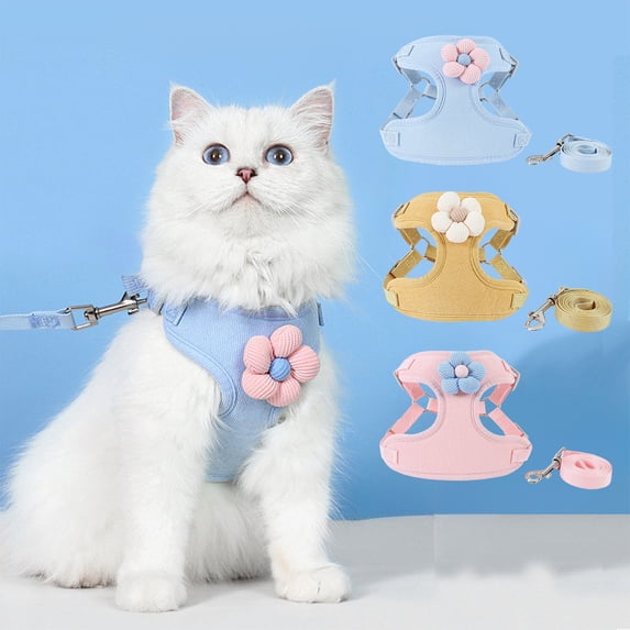 FastXmas Cat or Dog Harness and Leash Set for Walking Escape Proof ...