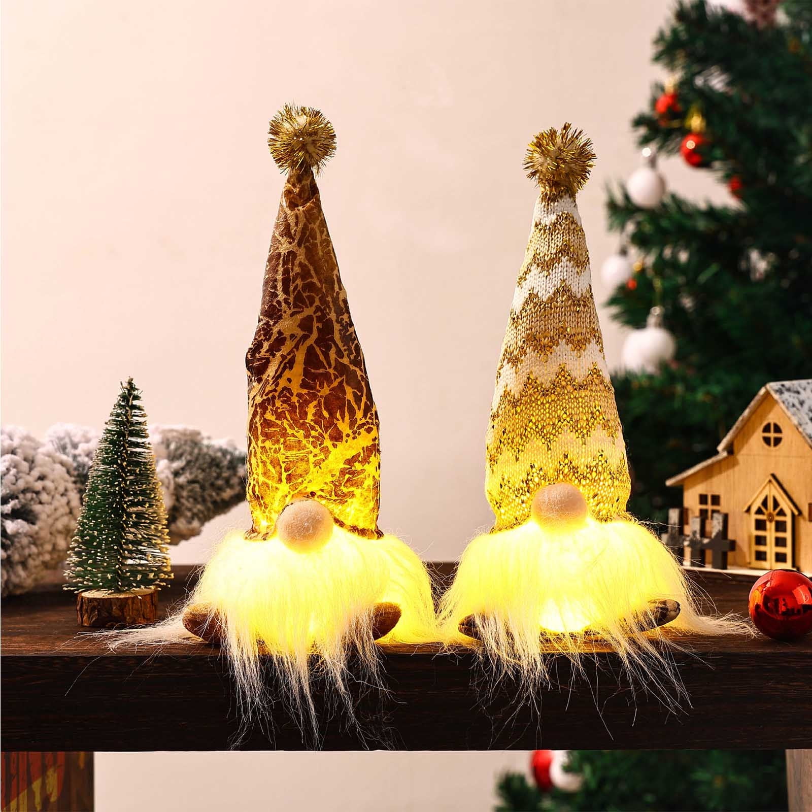 FastXmas Christmas Gnome Plush Doll, Christmas Decorations 9" Faceless ...