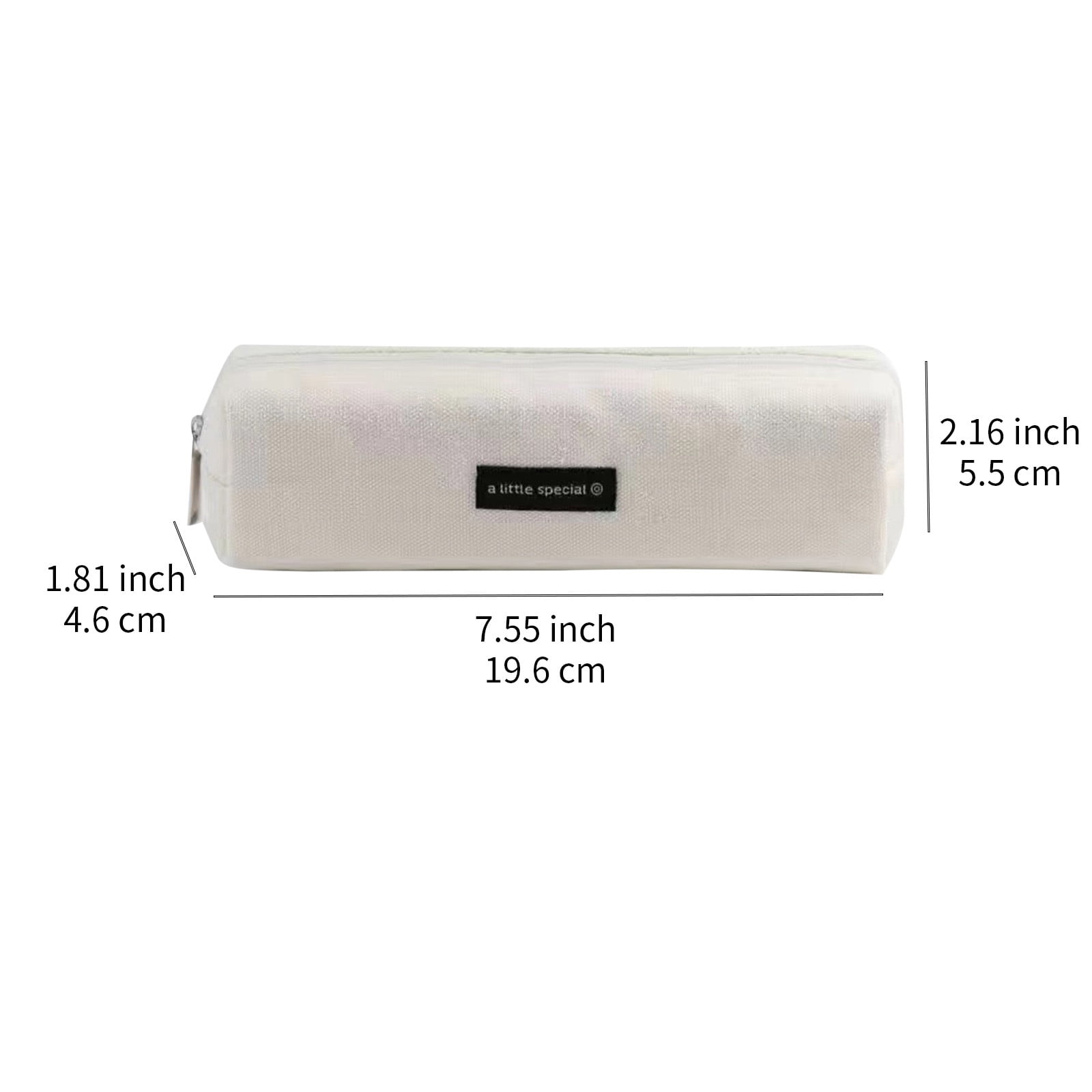 FastXmas Compact Pencil Case, Lightweight Solid Color Canvas Pencil ...