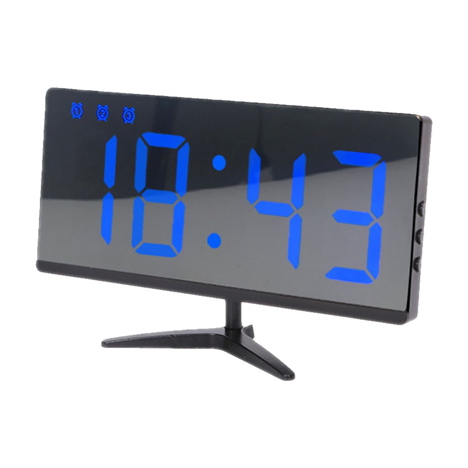 FastXmas Digital Alarm Clock, Mirror Surface Large LED Desk Clock with ...