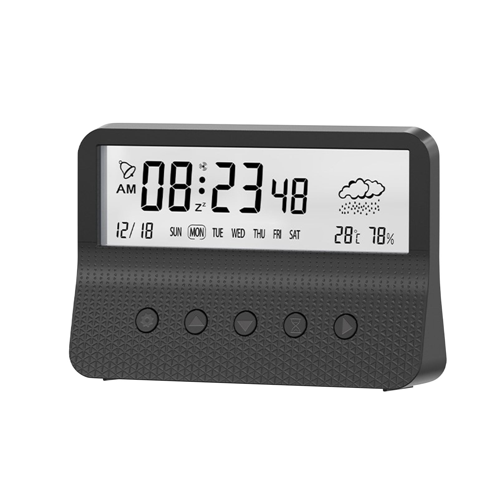 FastXmas Digital Alarm Clock, Transparent Electronic Table Clock with ...