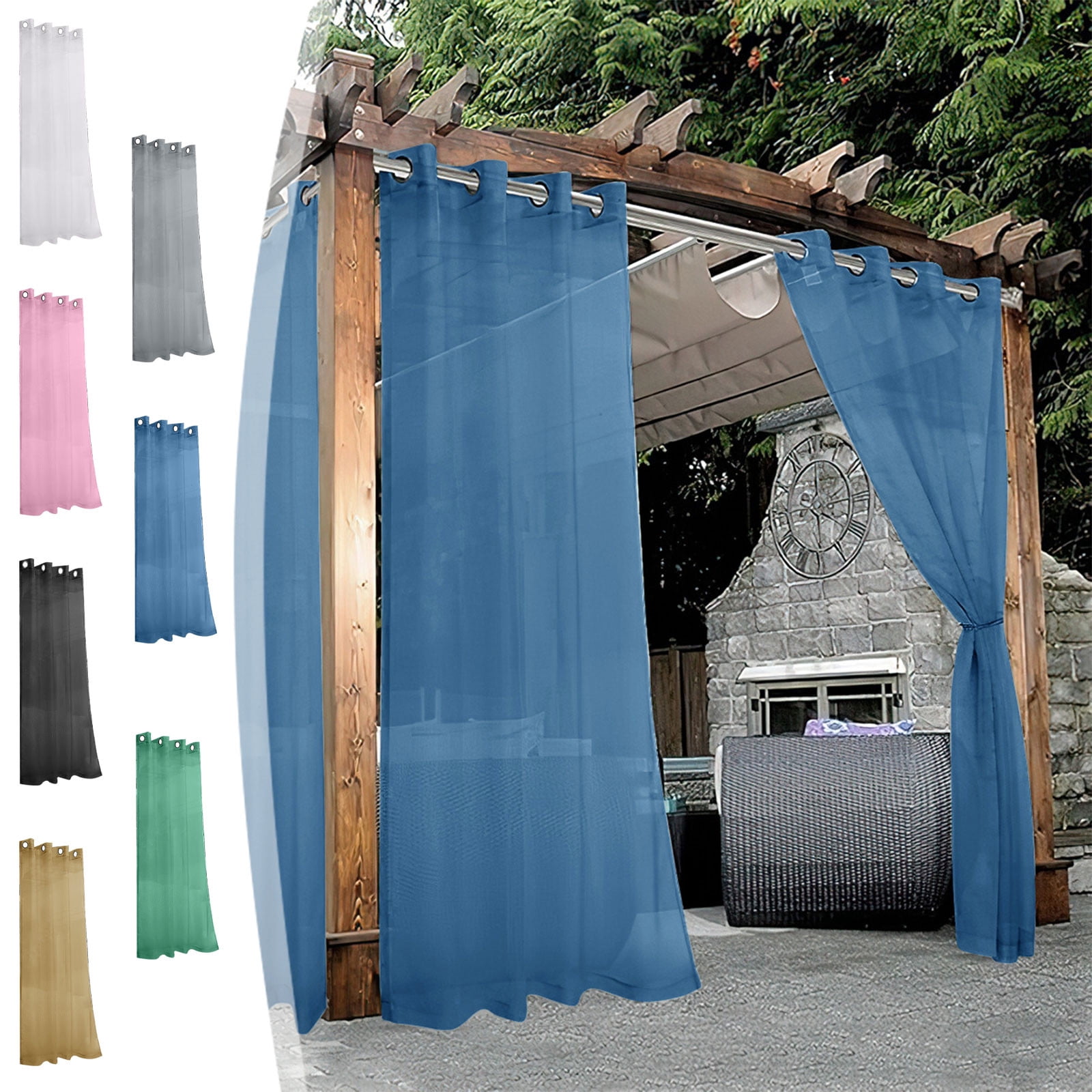 FastXmas Outdoor Vinyl Curtain Clear Tarps with Zipper,Vinyl Patio ...