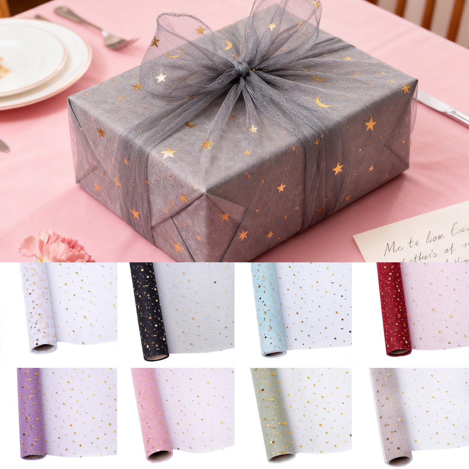 FastXmas Packaging Material Mesh Fabric Roll of Colorful Mesh Fabric ...