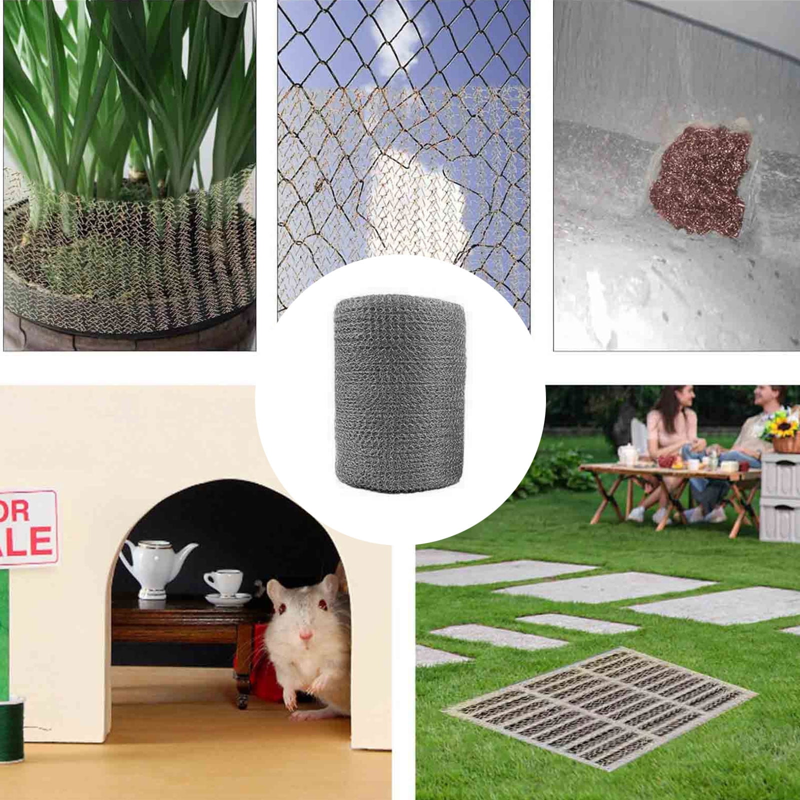FastXmas Stainless Steel Mesh, 5"x19.7ft Double Layer Flexible Metal ...