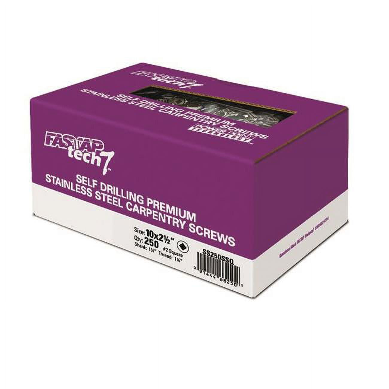 Fastap No. 10 x 3 in. Square Countersink Head Stainless Steel Wood ...