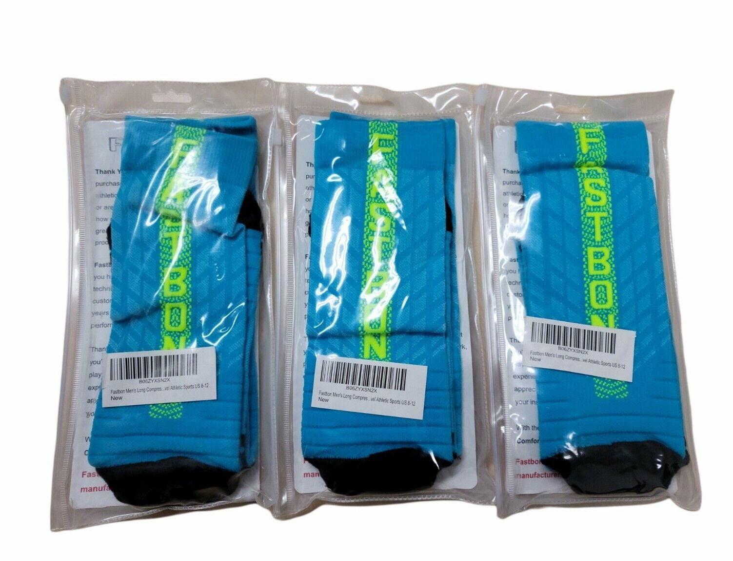 Fastbon Long Compression Socks for Running Men & Women 8-12 size L-XL ...