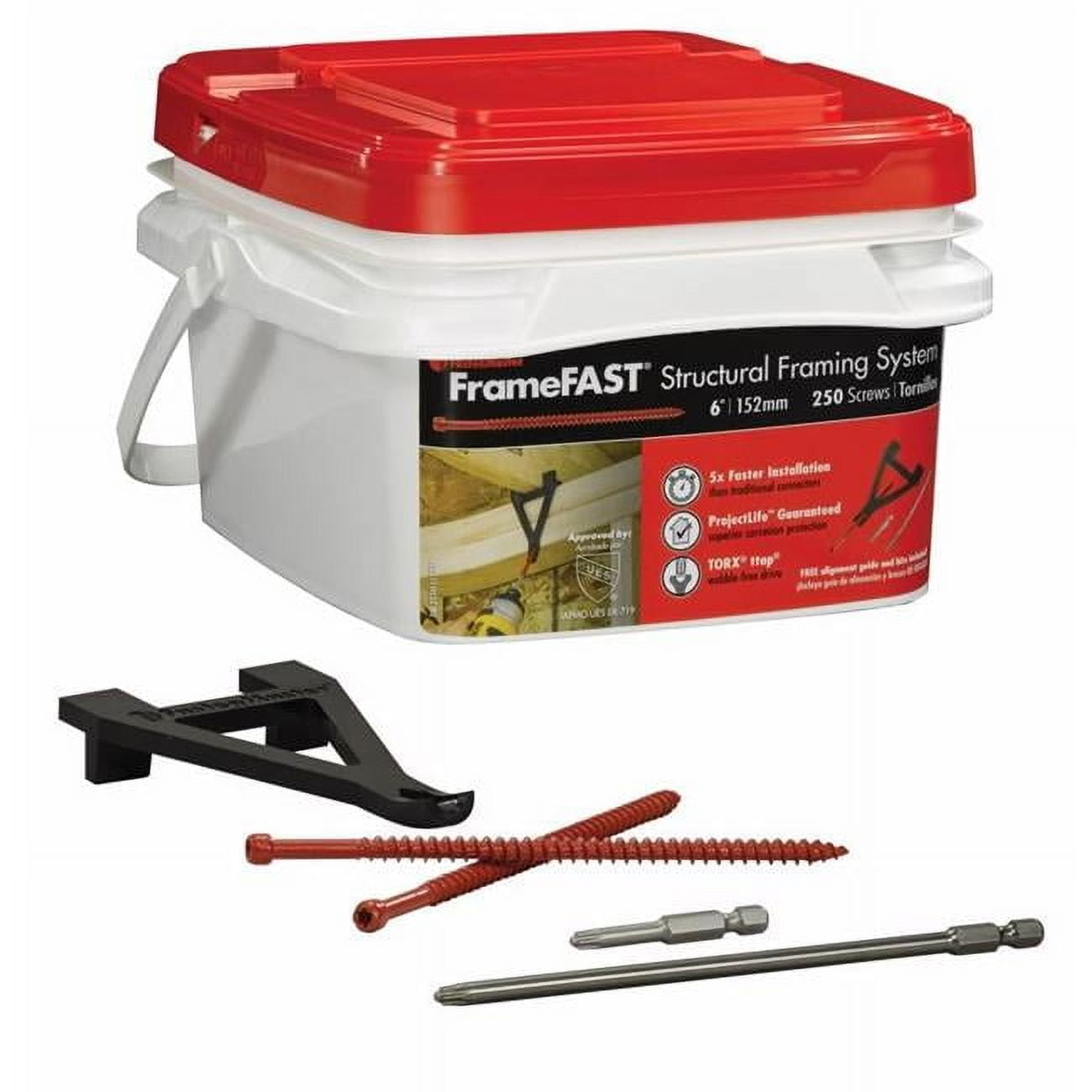 FastenMaster 6 in. FrameFast Torx TTap Bold Structural Wood Screws ...