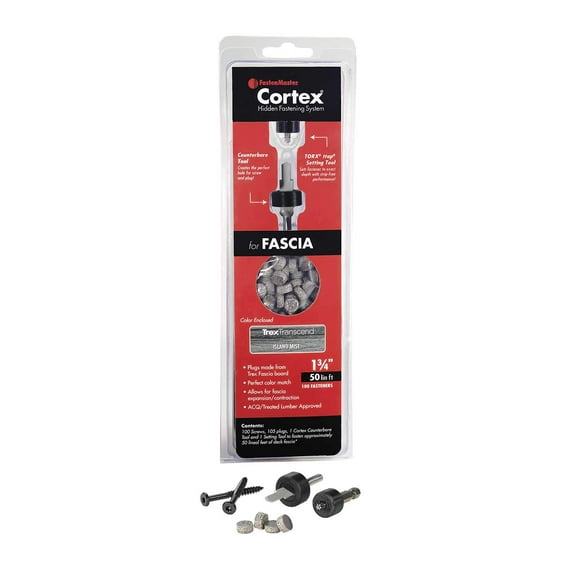 FastenMaster Cortex Fastening System for Trex Fascia - 50 LF - Lava ...