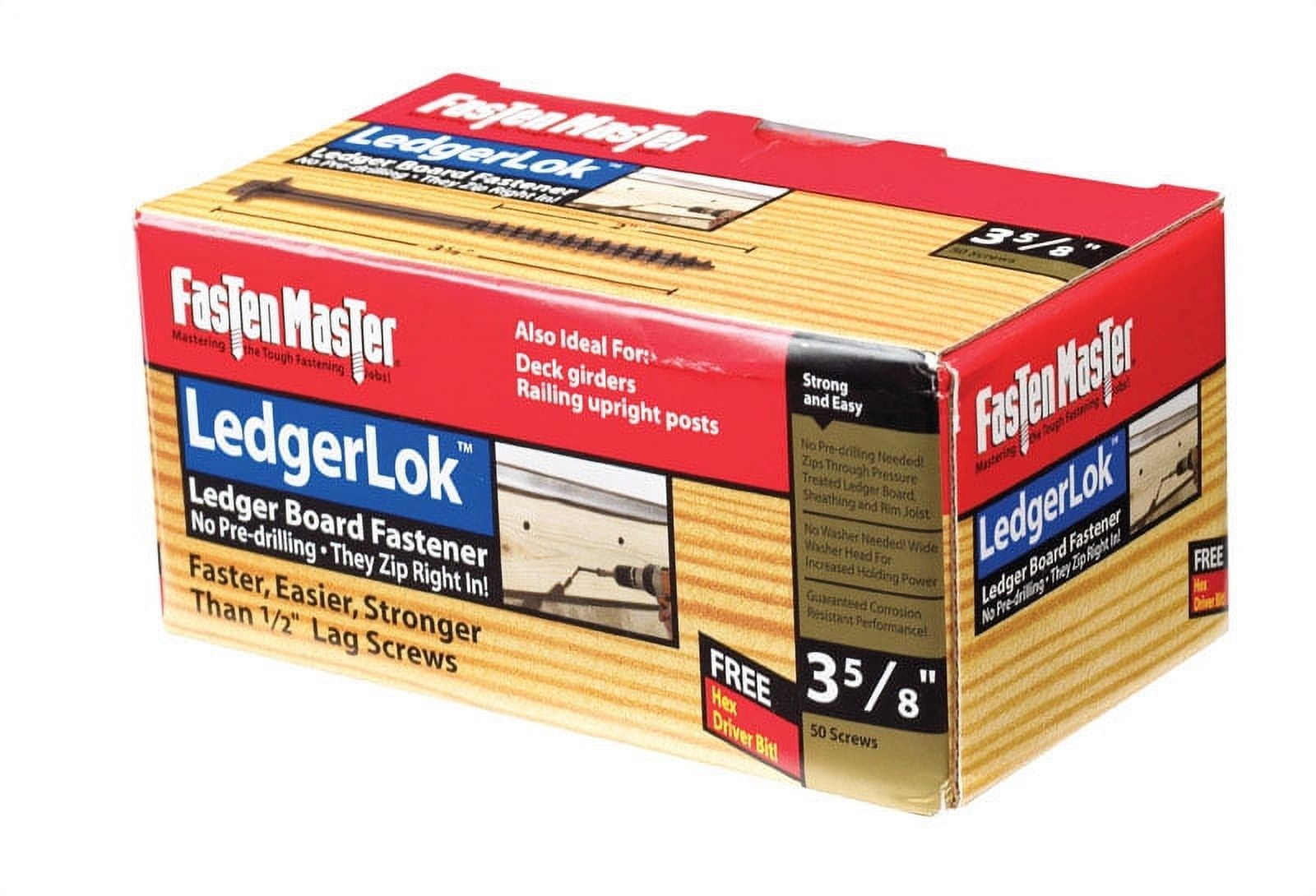 FastenMaster FMLL358-50 Ledgerlok Wood Screws, 3-5/8-In., 50-Pk ...