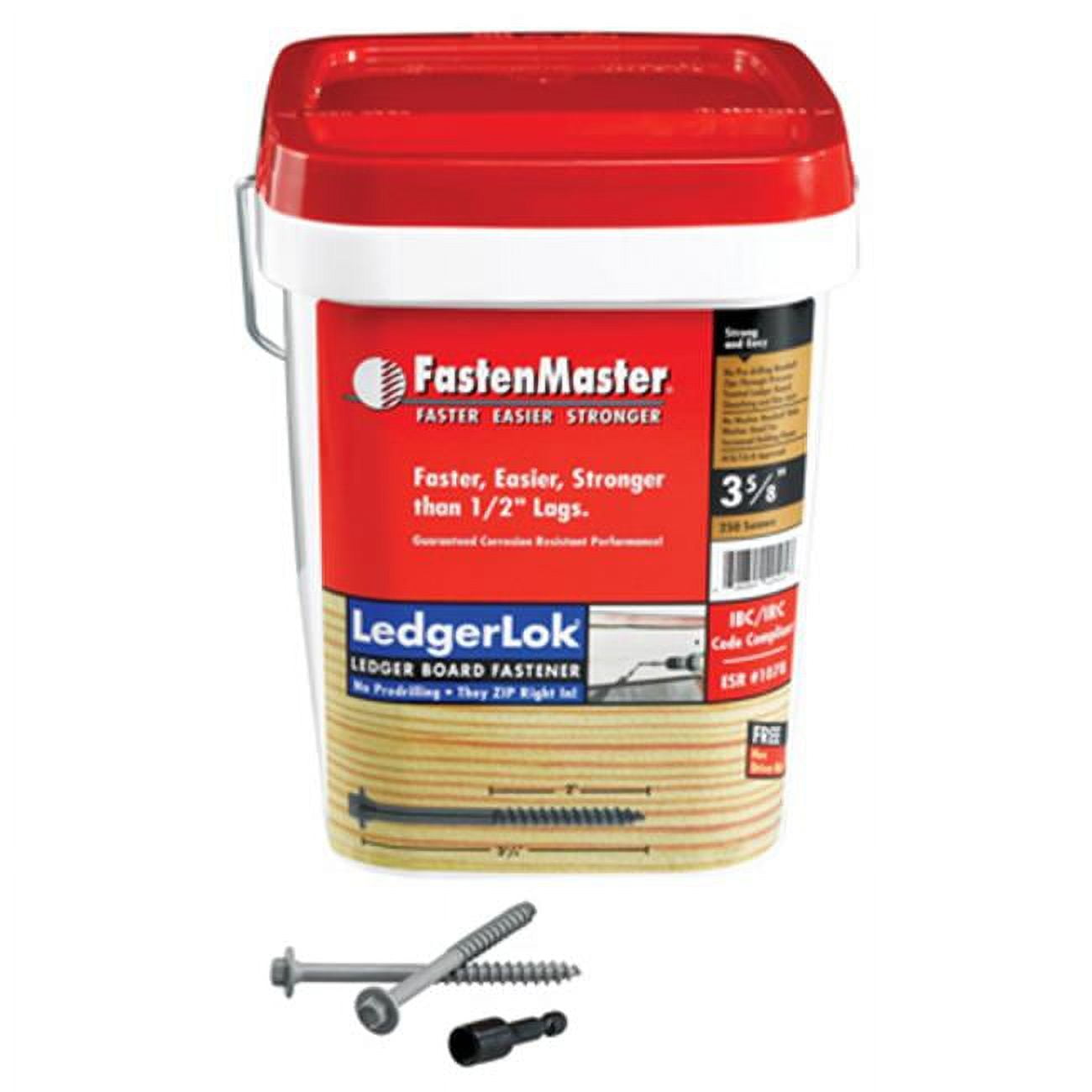 FastenMaster FMLL358B-250 3.63 in. Ledgerlok Screw, Pack - 250 ...