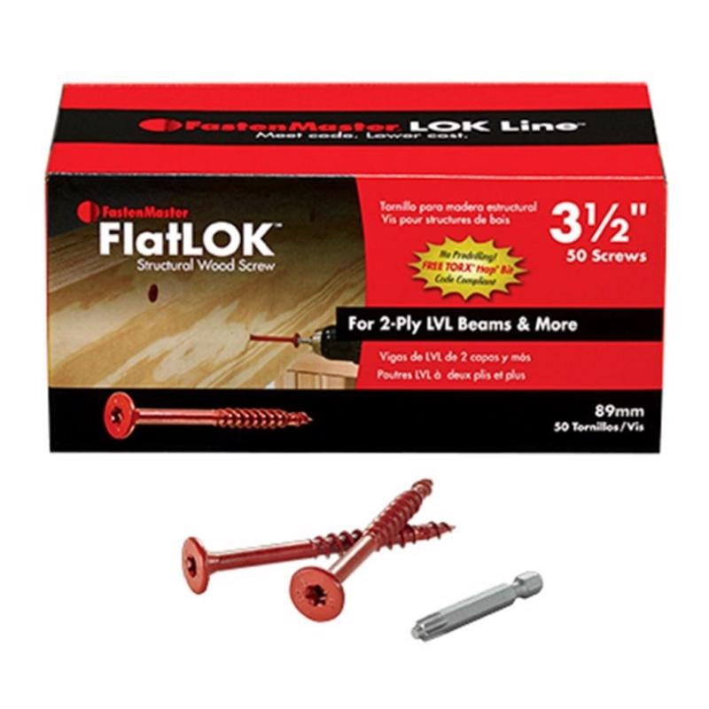 FastenMaster FlatLok No. 14 X 3-1/2 in. L Torx Ttap Epoxy Wood Screws ...