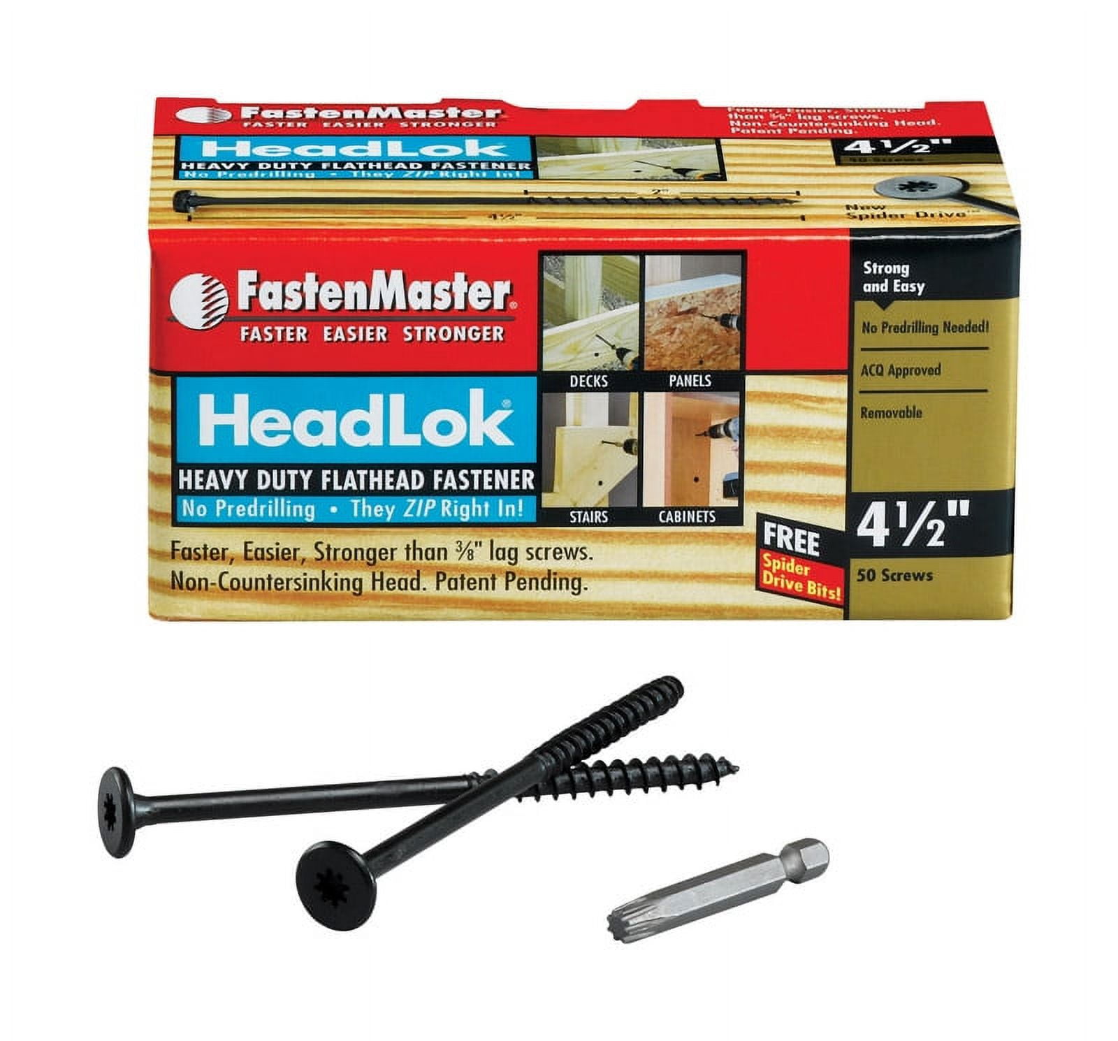 OMG Inc, FastenMaster HeadLok 4 x 4-1/2 in, Galvanized Steel Deck ...