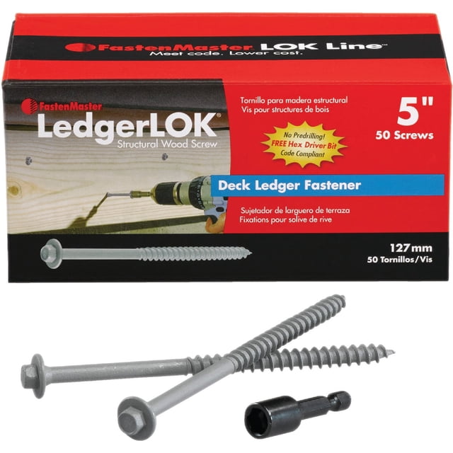 OMG INC Ledgerlok Wood Screws, 5-In., 50-Pk. FMLL005-50 - Walmart ...