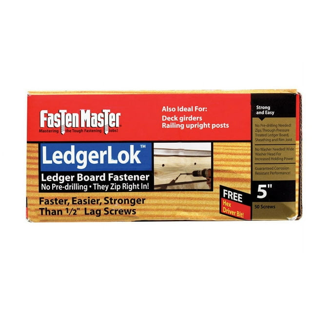 FastenMaster LedgerLok 0.305 In. x 5 In. Coarse Steel Hex-Head Ledger ...