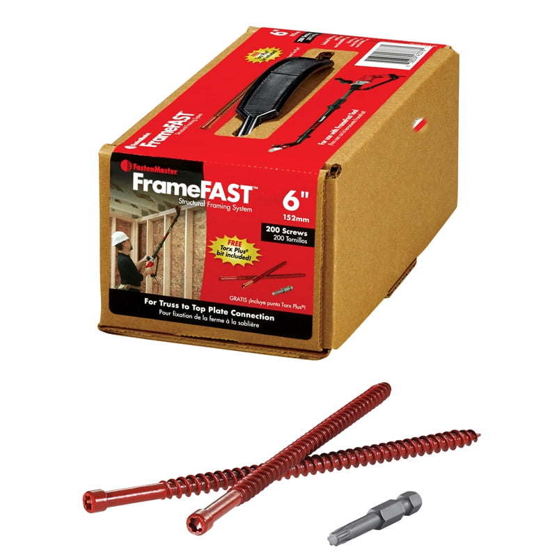FastenMaster No.12 x 6 in. Framefast Star Flat Trim Head Epoxy Steel ...