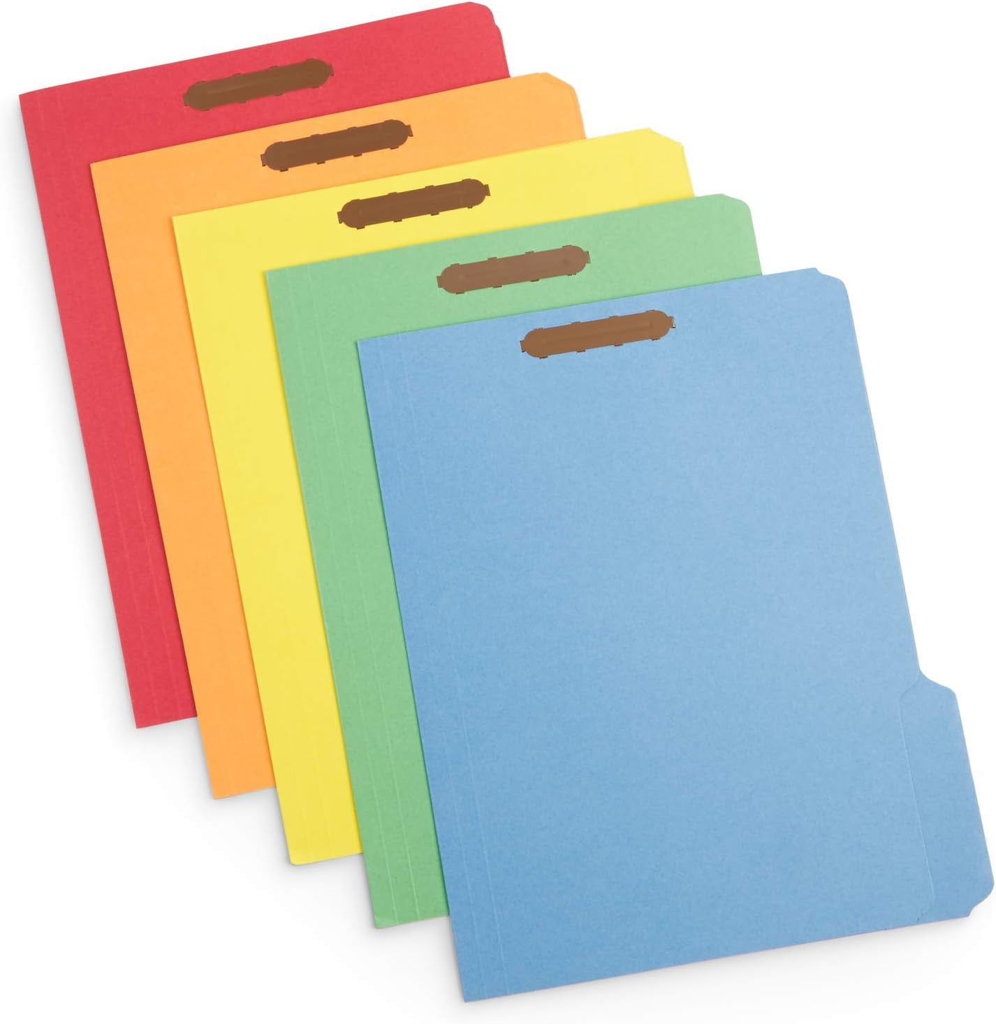 Fastener File Folders Reinforced Tab - Durable Blue Folders with Prongs ...