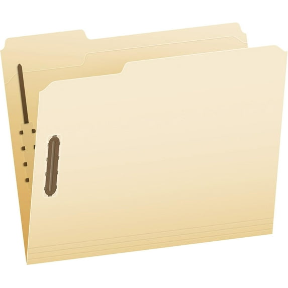 Fastener Folders, 2 Fasteners, Letter Size, Manila, 1/3 Cut Tabs, in ...