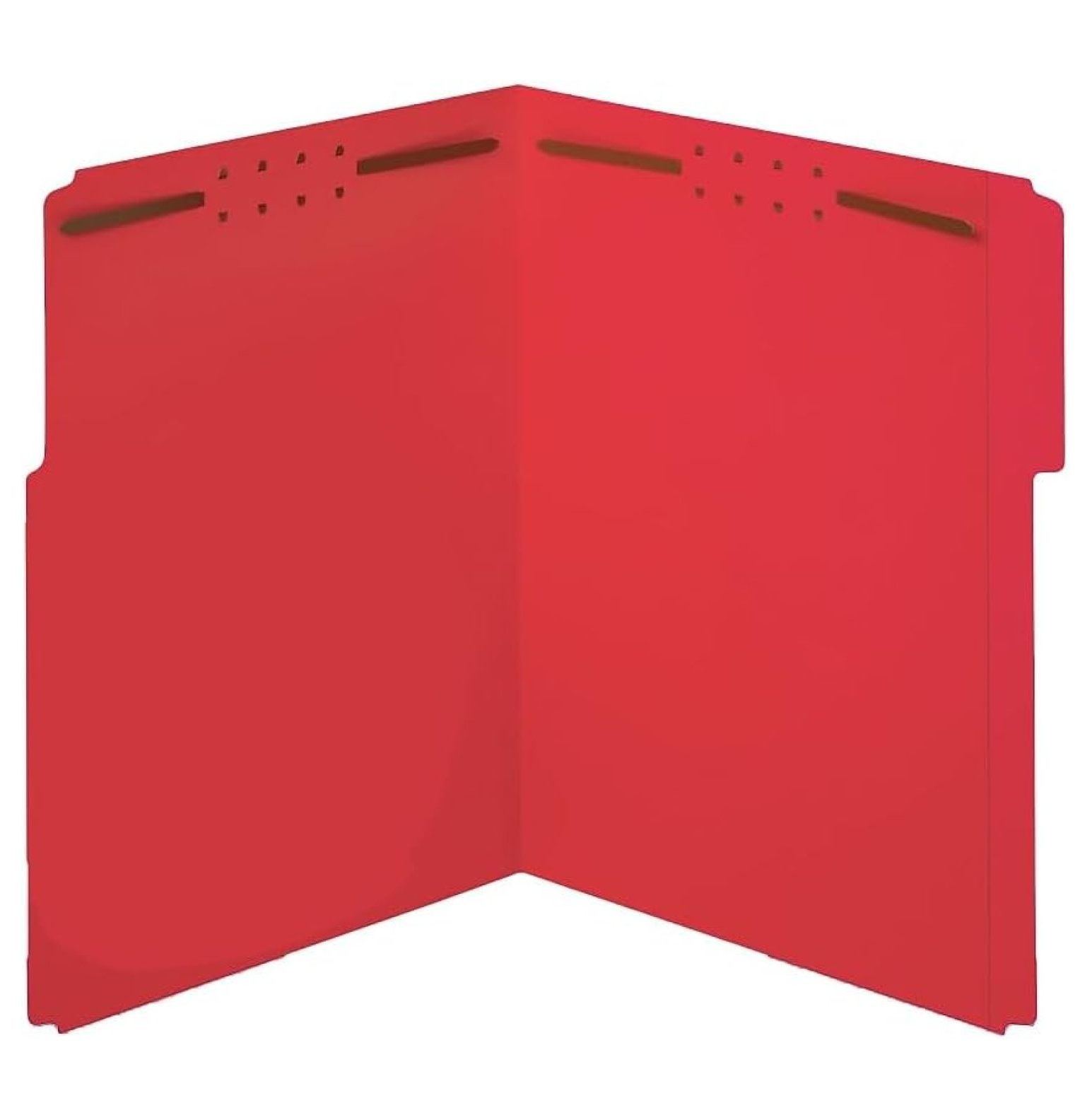 Fastener Folders, 2 Fasteners, Letter Size, Red, 1/3 Cut Tabs in Left ...